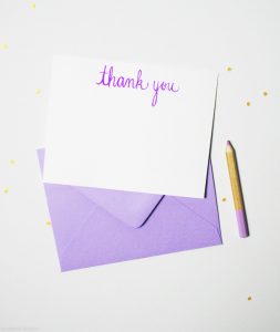 Purple Orchid Thank You Cards
