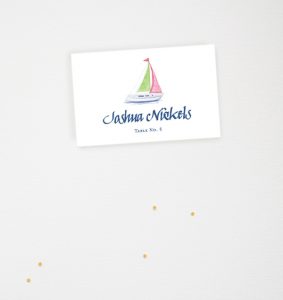 Watercolor Sailboat Place Cards