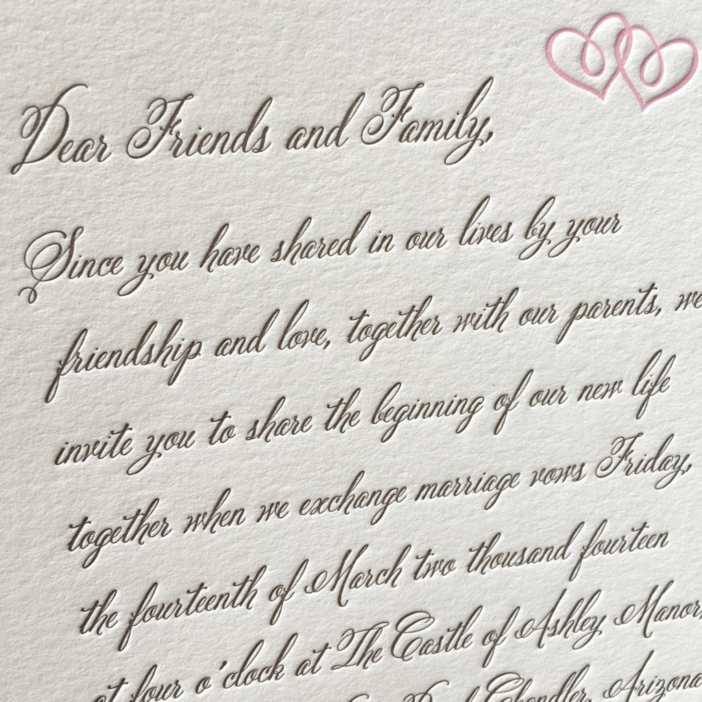 29 Custom Letterpress Invitations You’ll Love