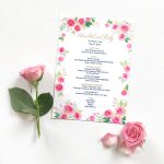 Floral Watercolor Menu Cards