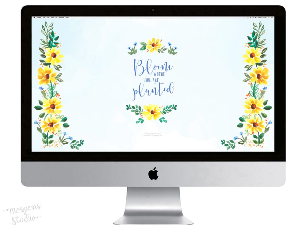 Bloom-where-you-are-planted-watercolor-floral-computer-wallpaper