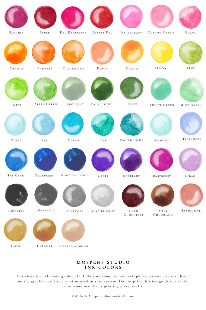 Mospens Studio Ink Colors